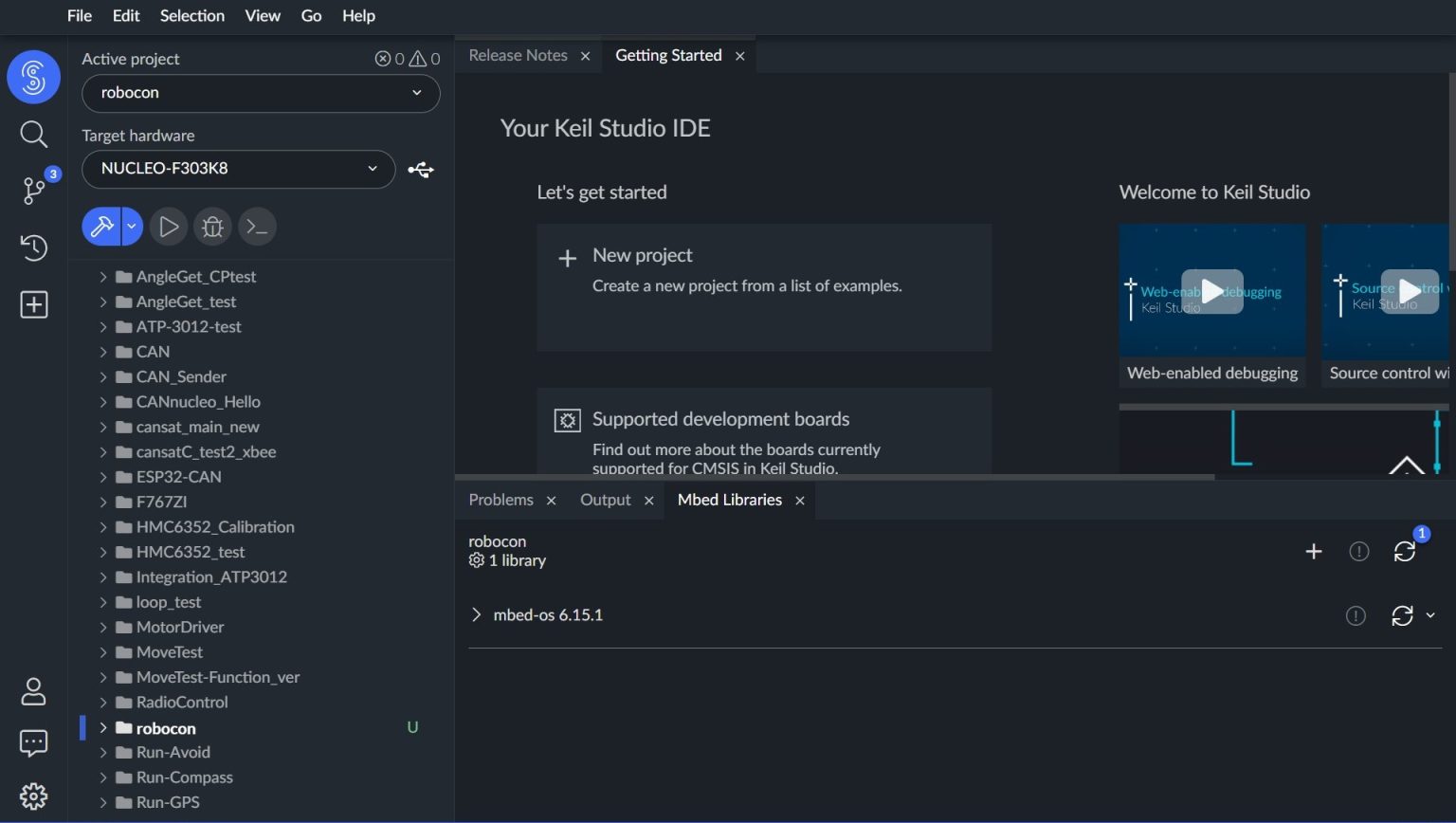 Mbed Online Compilerの終了と、Keil Studio Cloudへの移行 - 趣味的ロボット研究所
